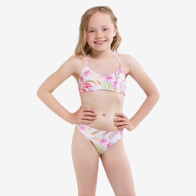 Roxy Tropical Time Triangle Two Piece Bikini Set For Girls Swimwear