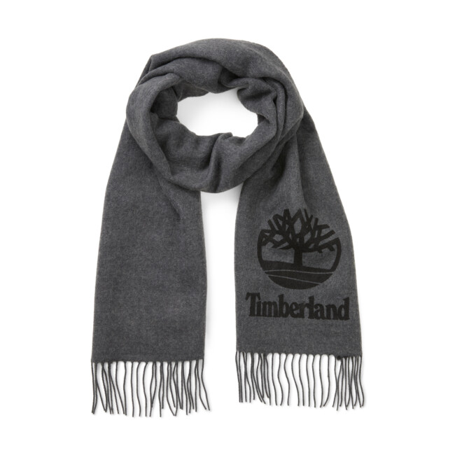 TIMBERLAND MEN'S YARN DYE SCARF WITH PRINTED LOGO | Scarves | Sportland